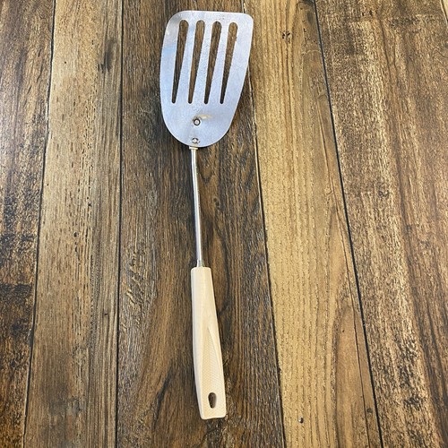 Vtg Ekco Slotted Angled Spatula Turner Almond Nylon Handle Utensil 14 ...