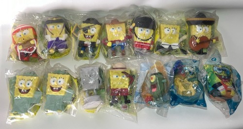 SpongeBob Squarepants Fast Food Toys Burger King Lot of 14 Pieces ...