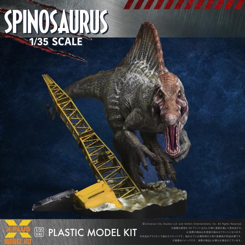 X-Plus Jurassic Park III Spinosaurus 1/35 scale unpainted plastic model ...