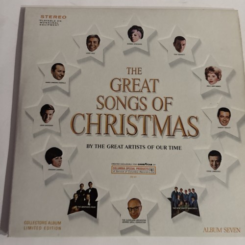 The Great Songs of Christmas Album Seven - 1967 GoodYear Vinyl LP ...