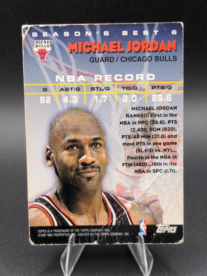 1997-98 Topps Season's Best Shooting Stars Michael Jordan #6 ⚜️ *Read ...
