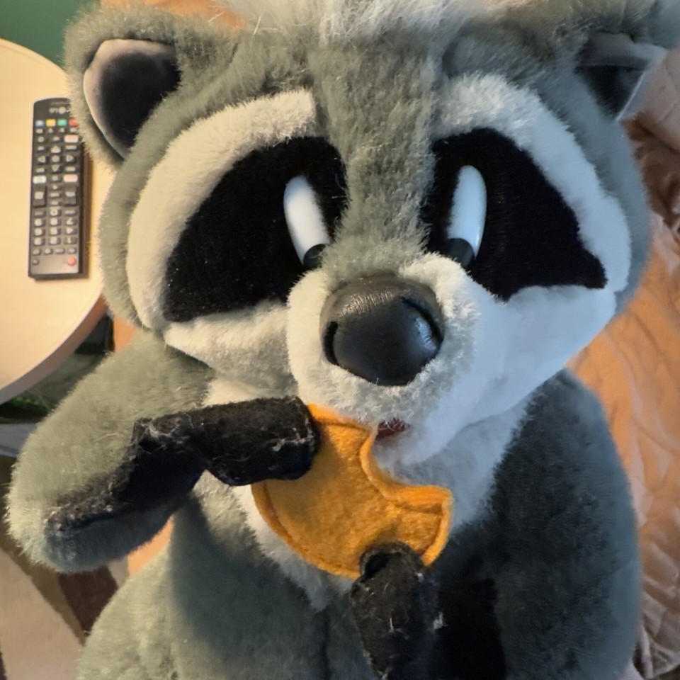 Vtg Pocahontas Large 16" Meeko Raccoon Plush Toy Stuffed Animal Disney ...