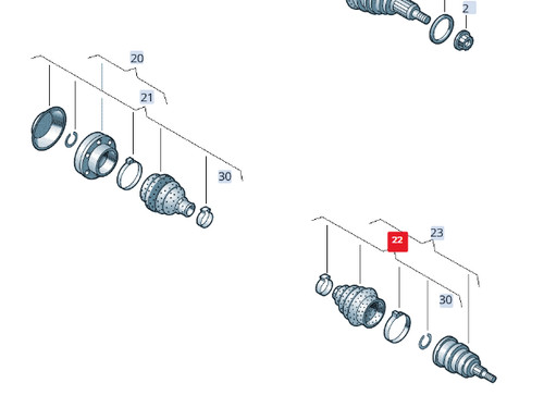 AUDI A3 SPORTBACK 8Y FRONT LEFT OUTER CV JOINT BOOT KIT 3Q0498203A | eBay