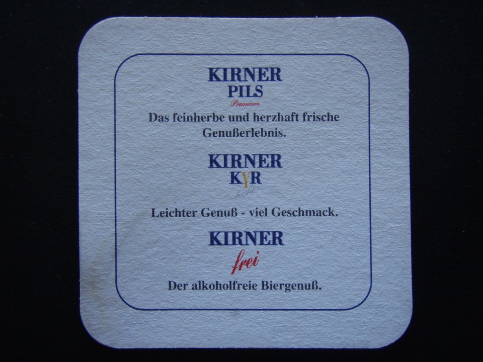 GENUSS ERLEBEN MIT KIRNER PILS PREMIUM KYR FREI COASTER | eBay