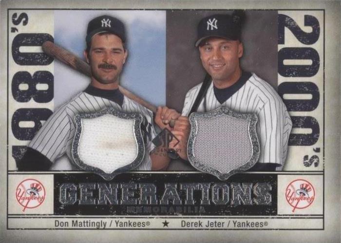 2008 SP Legendary Cuts - Generations Dual Memorabilia Derek Jeter, Don ...