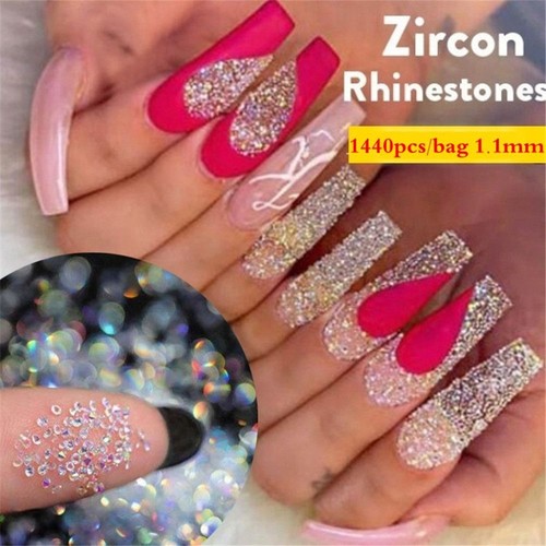 Loose Rhinestones Nail Micro Rhinestones Zircon Conical Crystals ...
