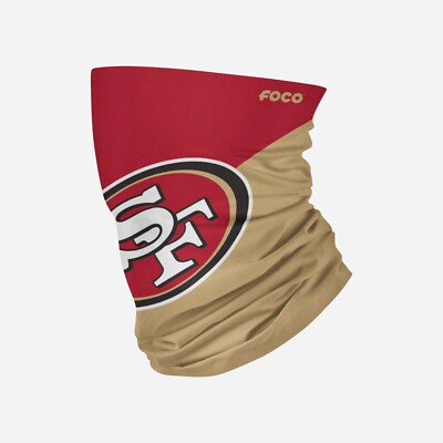 San Francisco 49ers Big Logo Gaiter Scarf NFL Licensed Face Head Neck ...