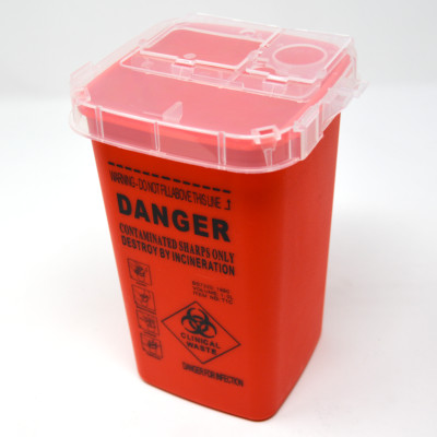 Barber Salon Used Disposable Sharp Razor Blade Container Trash Can (RED ...