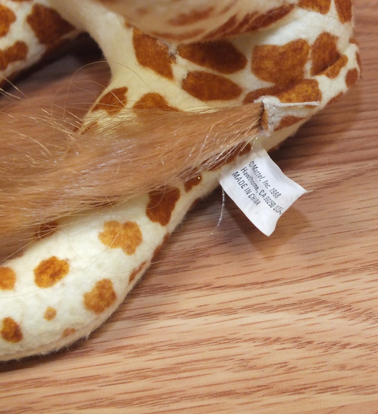 Mattel Animal Lovin' Barbie 1988 Ginger The Giraffe Plush Toy Only ...