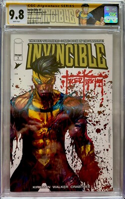 Invincible 1 CGC 9.8 Kirkham Blood Splatter Sketch/Sig Whatnot Gold Ltd ...