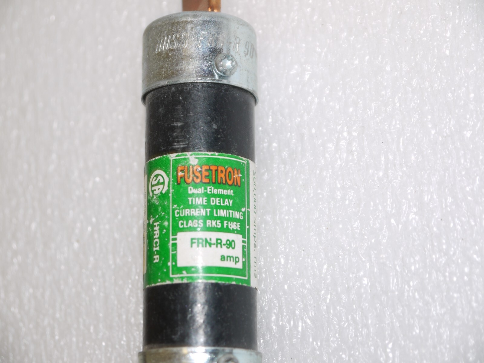 Bussmann Fusetron FRN-R-90 Dual Element Time Delay Fuse 90 Amp 250 Volt ...
