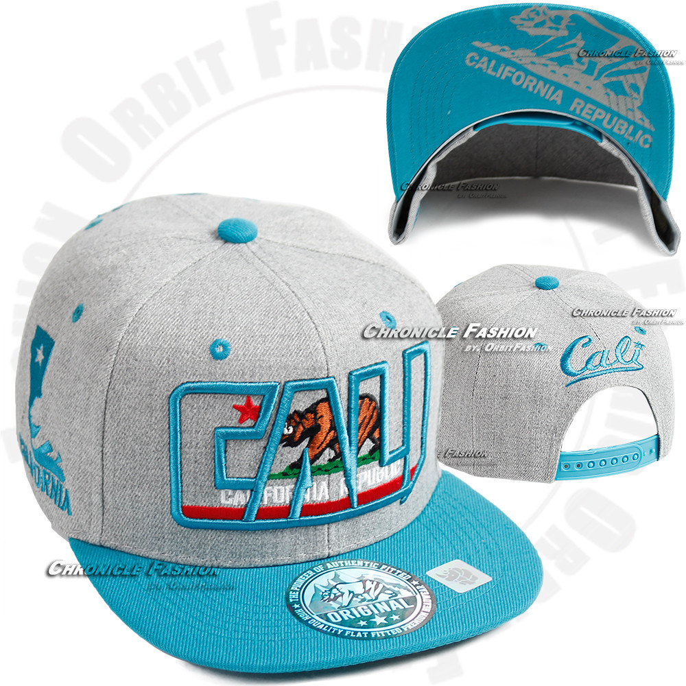 Cali Baseball Cap California Republic Bear Hat Snapback Adjustable Flat ...