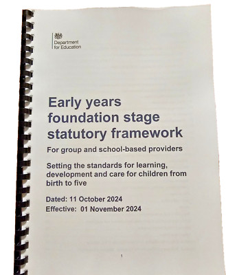 2024 Early Years EYFS Statutory framework For group and school-based ...