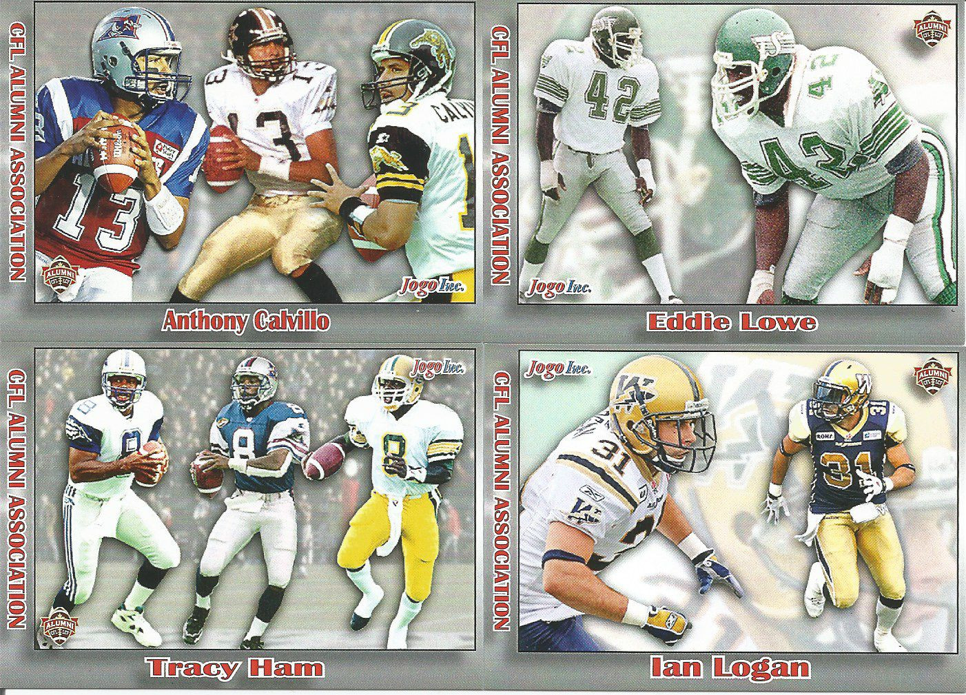 2016 JOGO CFL ALUMNI COMPLETE SERIES 12 SET #229-248 / 165 SETS MADE ...
