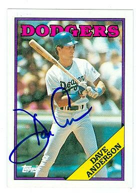 Dave Anderson autographed baseball card (Los Angeles Dodgers) 1988 ...