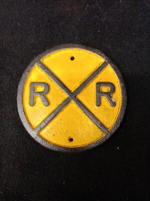 Cast Iron Railroad Crossing Sign | eBay