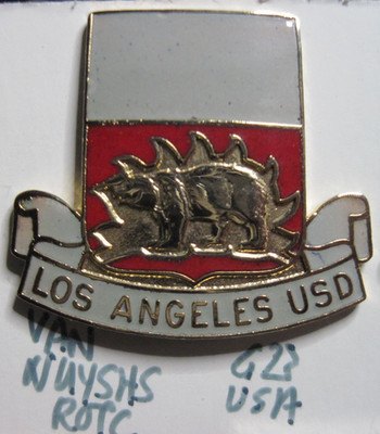 Army DUI DI CB VAN NUYS HIGH SCHOOL JROTC ROTC Program G23 USA Los ...