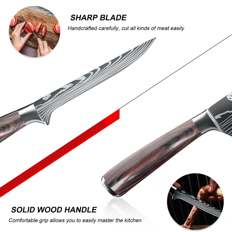 Boning Knife Kitchen Super Sharp Fillet Knife High Carbon Stainless ...