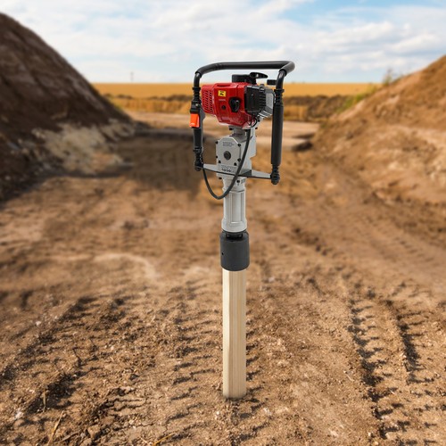 52CC 2.3HP Gas Powered T Post Driver Fence Pile Driver Pounder Toolkit ...