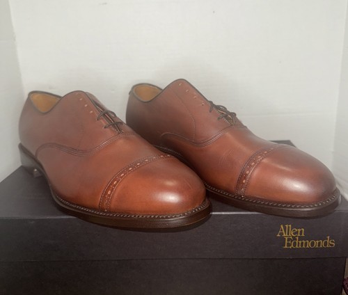 Allen Edmonds Byron Cap Toe Leather Oxford Dress Shoes Brown Men's 12D ...