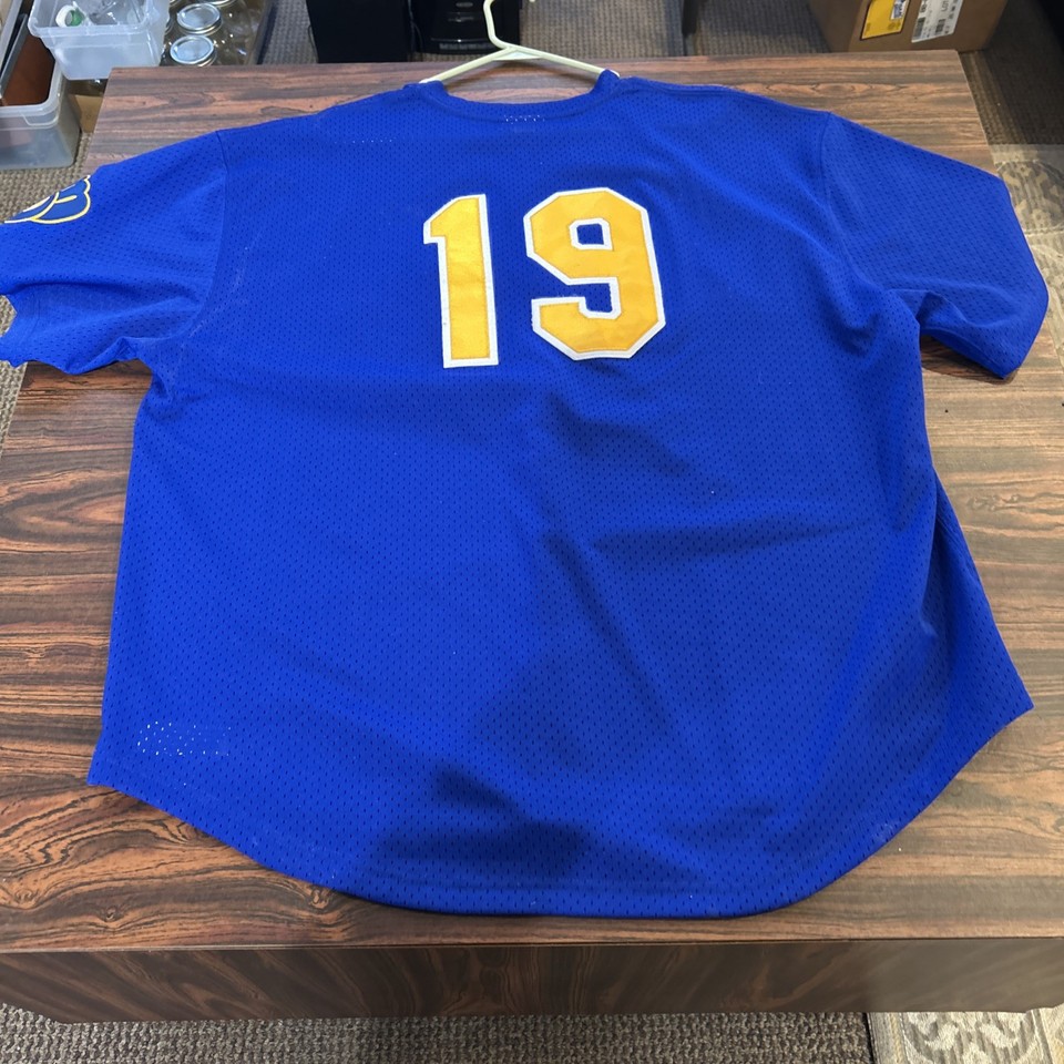 Authentic Robin Yount 19 Milwaukee Brewers Mitchell & Ness 1991 BP ...