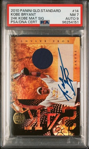 2010 Panini Gold Standard Kobe Bryant Materials 24K Signature Auto PSA ...