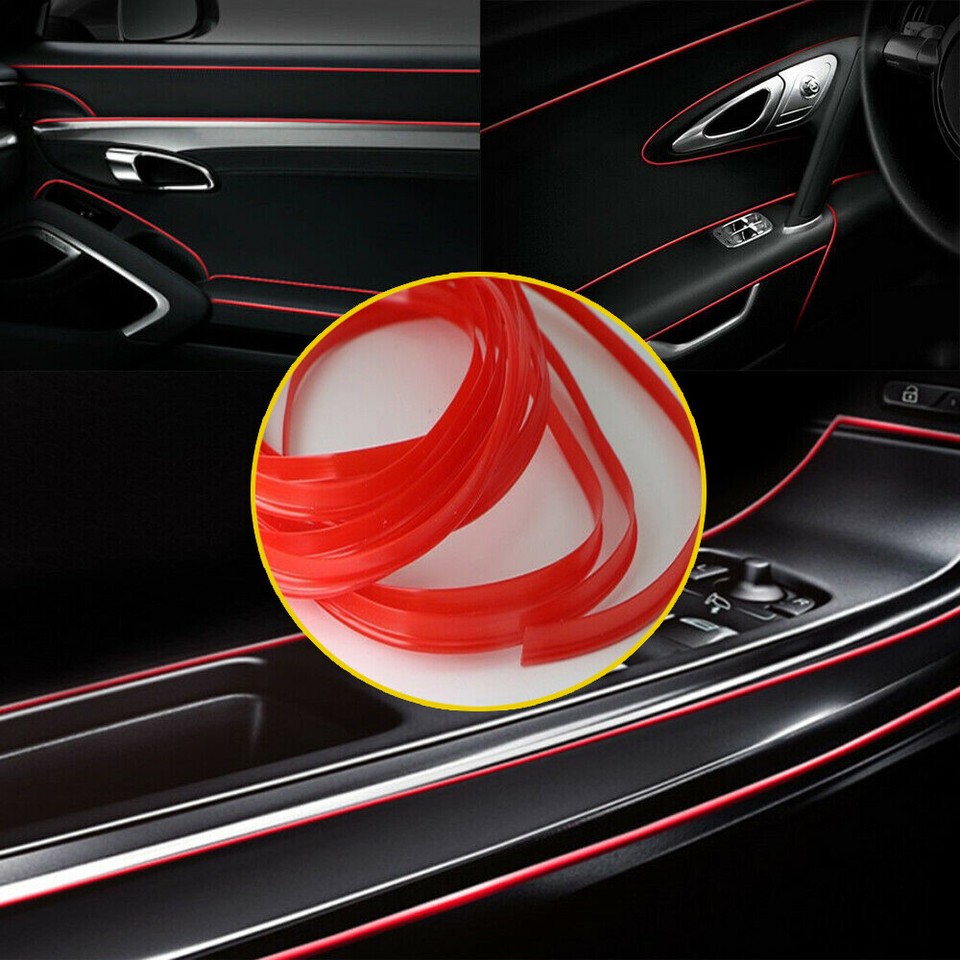 5M Point Molding Red Edge Gap Line Garnish Parts Car Interior ...