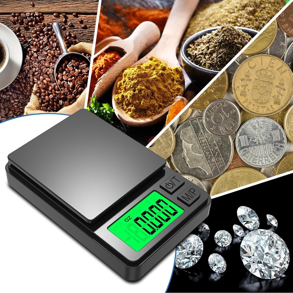 Mini Digital Scale 1000G X 0.01G Precision Gram Scale Pocket Scale ...