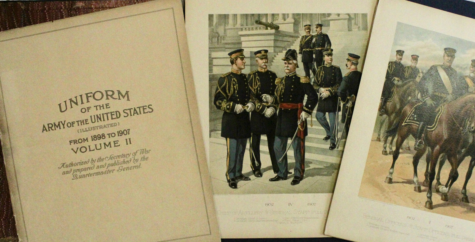 17 Antique Military Prints from "Uniform of the Army of the U.S." 1889 ...