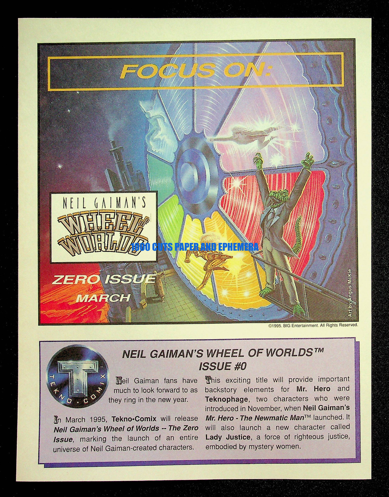 Wheel of Worlds Tekno Comix Comics 1995 Trade Print Magazine Ad Poster ...