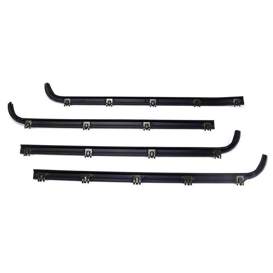Front Inner & Outer Car Window Sweep Felt Trim Seal Weatherstrip Kit ...