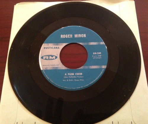 ROGER MIRON 45 " A Plein Coeur " ** JOHNNY HALLYDAY / SYLVIE VARTAN ...