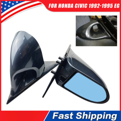 2pcs USA For Honda Civic EK EG Manual Adjustable Spoon Style Side View ...