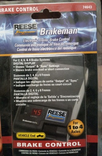 Reese Tow power Brakeman Controller For 2, 4, 6, 8 Brake Systems 74643 ...