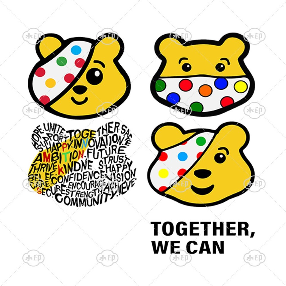Pudsey Bear Children In Need 2026 Iron On Transfer Tshirt Sticker ...