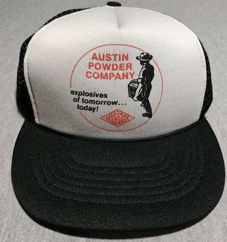 Vintage Austin Powder Company "Explosives Of Tomorrow Today" Trucker ...