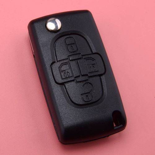 4 Buttons Remote Flip Key Fob Case Shell HU83 Blade Fit For Peugeot 807 ...