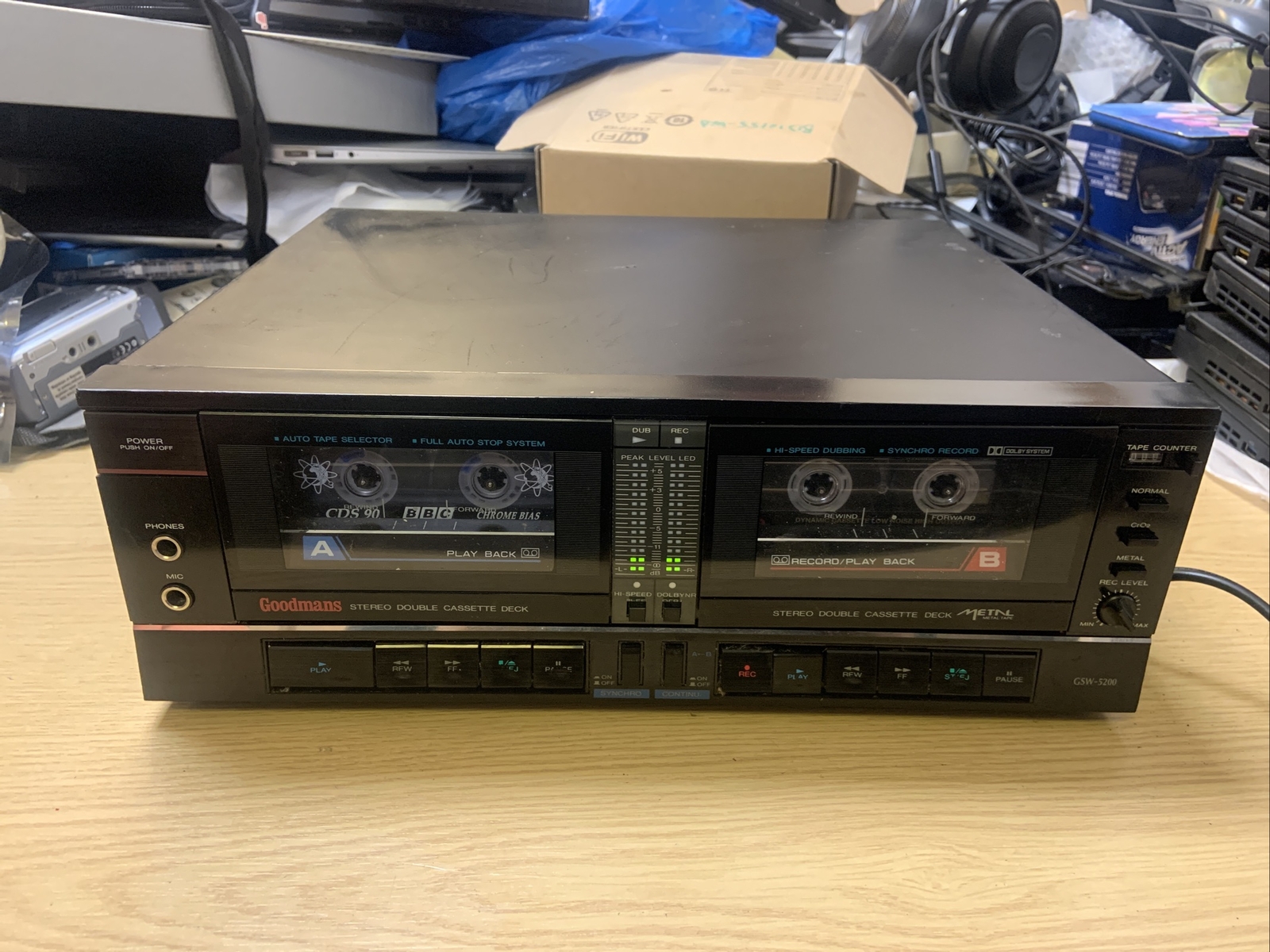 Goodman's Gold Star GSW-5200 Stereo Double Cassette Deck- Spares or ...