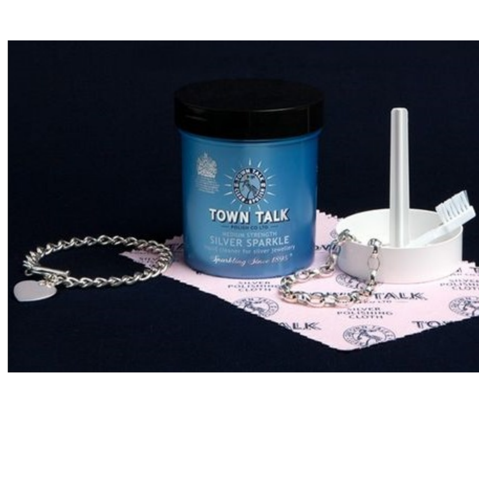 Town Talk Silver Sparkle Dip solution Jewellery Cleaner 225ml Since ...
