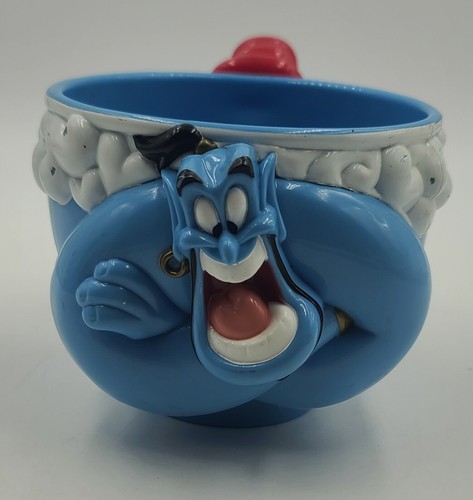 Vintage Aladdin Genie Blue Plastic Mug Cup Ringling Bros Walt Disney ...