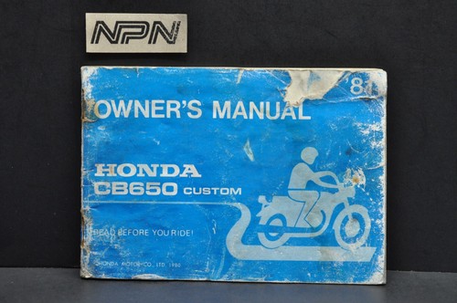 Vintage 1981 Honda CB650 Custom Motorcycle Owners Manual *READ | eBay