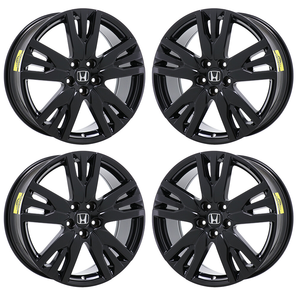 20" HONDA PILOT GLOSS BLACK WHEELS RIMS FACTORY OEM 63149 2009-2022 SET ...