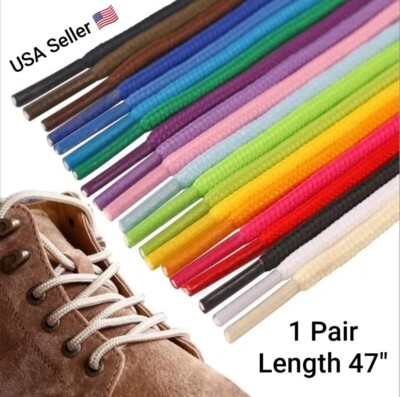 1 Pair Colorful Laces Multicolor Gradient Thick Flat Canvas Shoe Lace ...