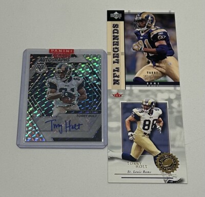 Torry Holt Rams Mosaic Silver Scripts Signed- UD Legends/ Fleer (3 ...