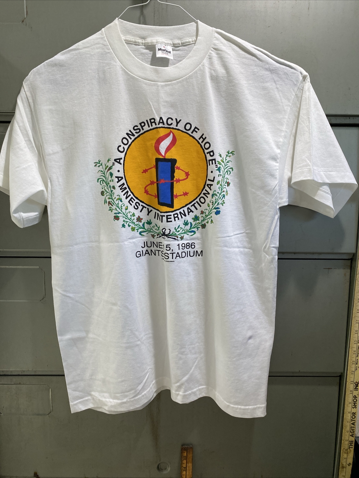 NOS VINTAGE 80s AMNESTY INTERNATIONAL CONSPIRACY OF HOPE CONCERT T ...