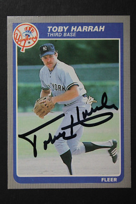 Toby Harrah New York Yankees Autographed 1985 Fleer #130 Signed ...