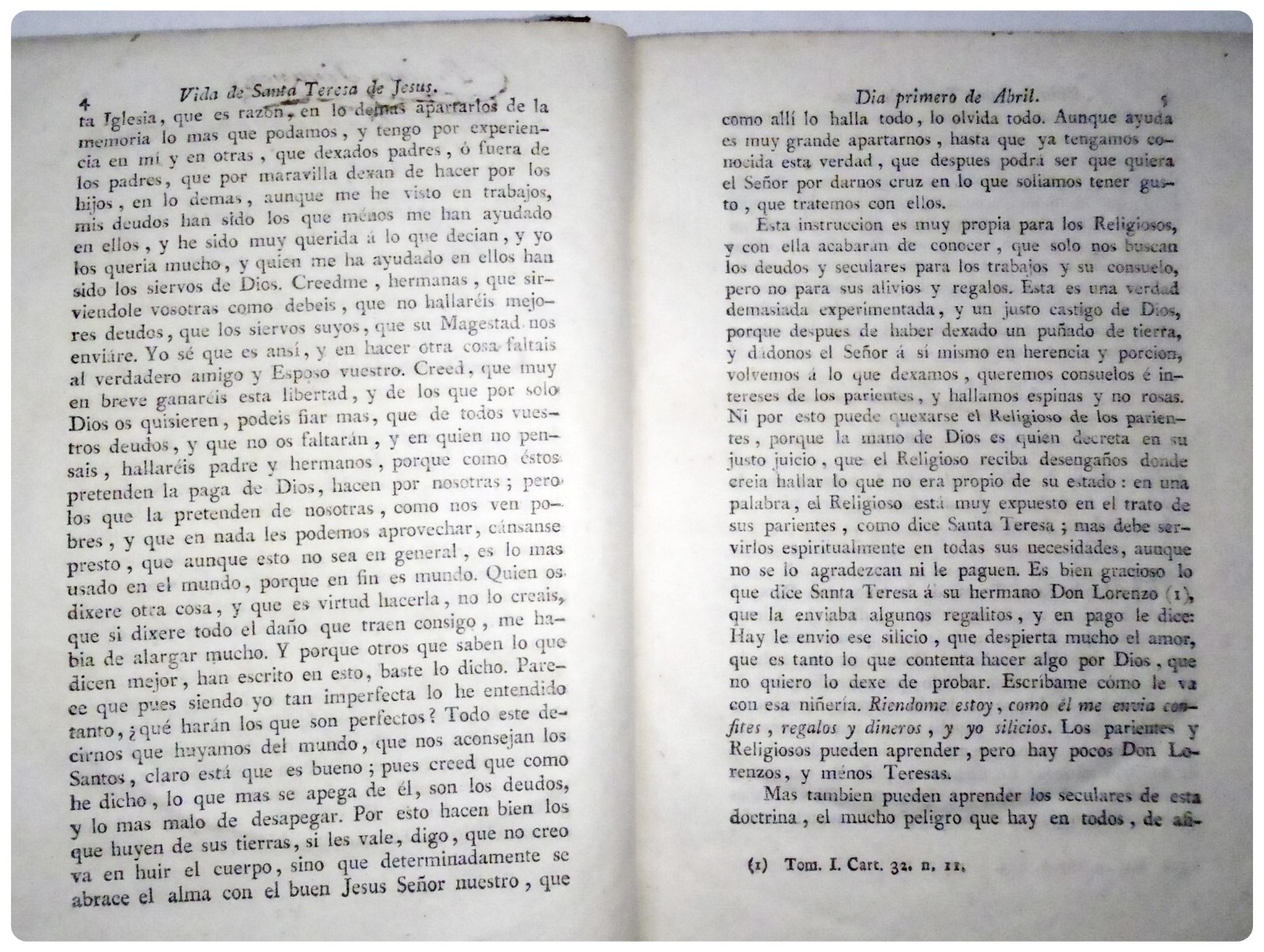 1807 VIDA SANTA TERESA DE JESUS CON EXEMPLOS Y DOCTRINA ANTIQUE SPANISH ...