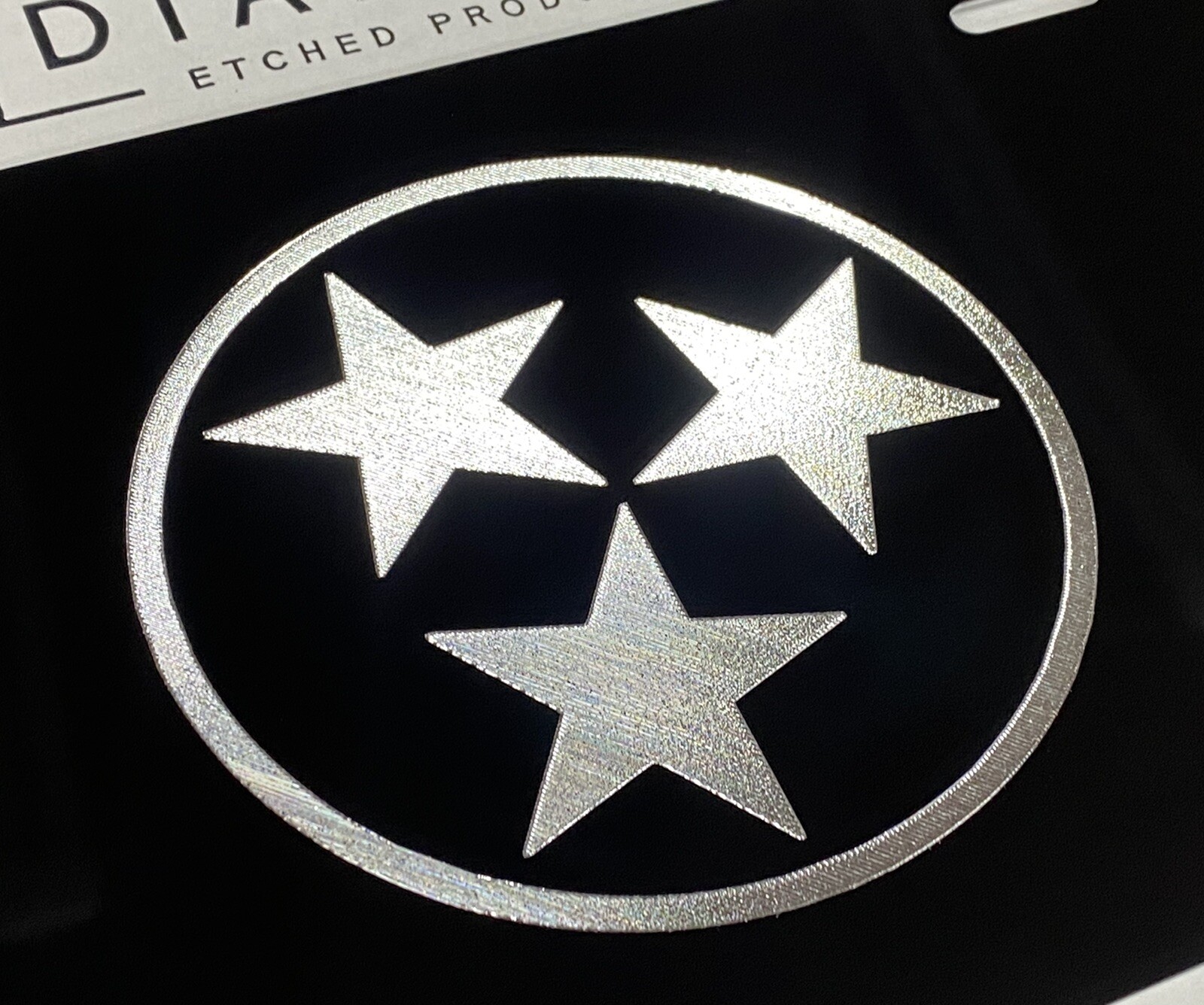 Engraved Tennessee TN State Flag Diamond Etched License Plate Metal Car ...