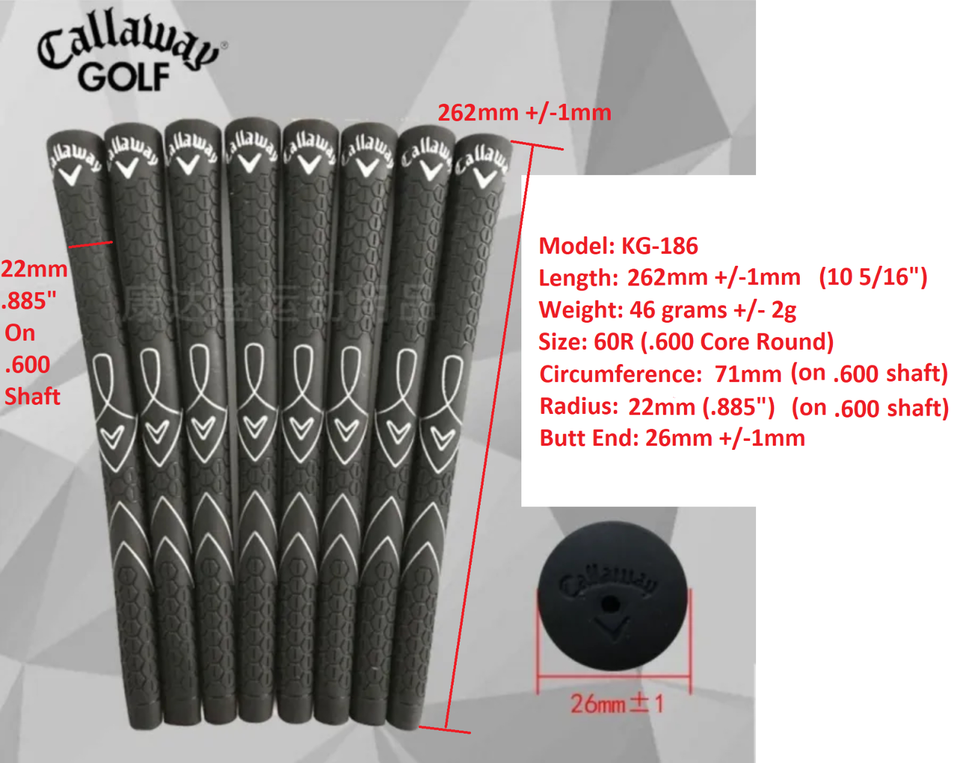 Callaway Golf Grips Original Design NEW (8 grip set) US based Shipping ...