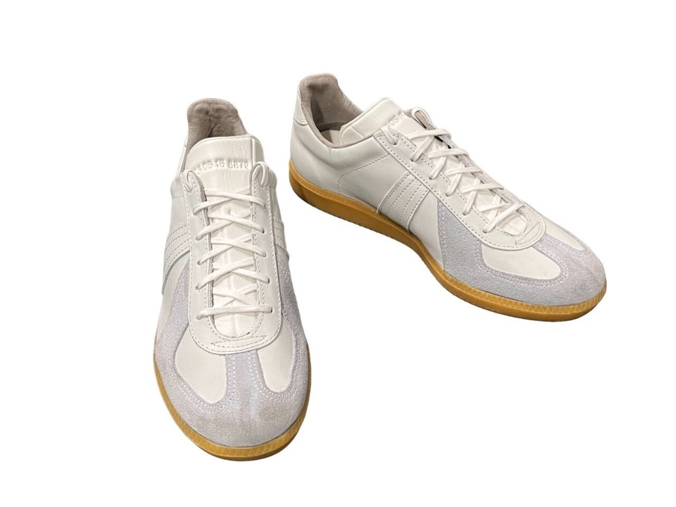 GENUINE German Army Bundeswehr Vintage Leather Trainers White | eBay